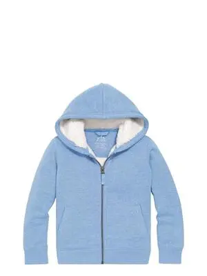 PRIMARY Teddy Fleece-lined Zip Hoodie - Heather Vintage Blue