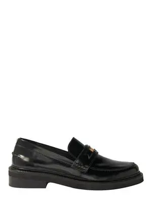 Maje Leather Loafers - Black