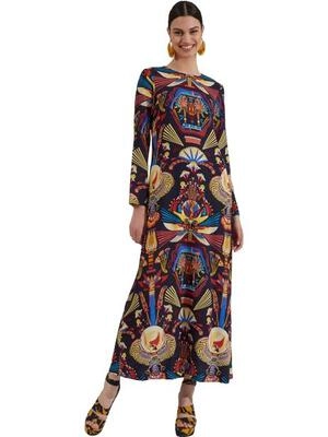 La DoubleJ La DoubleJ Long Sleeve Swing Maxi Dress Nephthys Navy