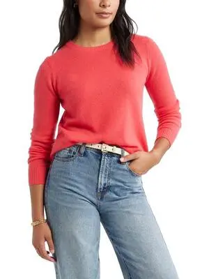 Caslon Cashmere Crewneck Sweater Pink Watermelon
