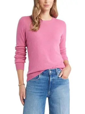 Caslon Cashmere Crewneck Sweater Pink