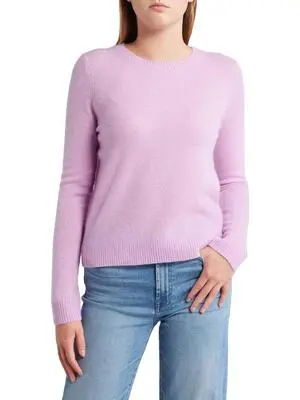 Caslon Cashmere Crewneck Sweater Purple Feminine