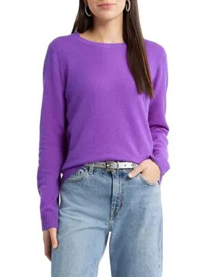 Caslon Cashmere Crewneck Sweater - Purple Tilandia