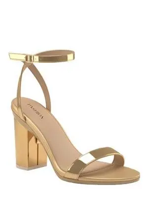 PASHION FOOTWEAR The Brenna 4" Block Convertible Heel - Gold
