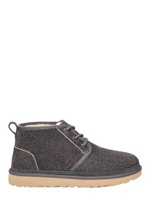 UGG Neumel Shaggy Suede Boots - Dark Grey