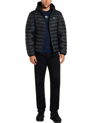 Lacoste Water-repellent Padded Jacket - Black