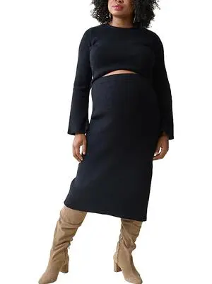 INGRID & ISABEL Maternity Sweater & Skirt Set - Black