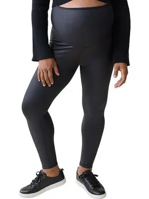 INGRID & ISABEL Maternity Gloss Leggings - Black