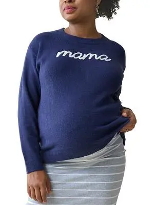 INGRID & ISABEL Maternity Mama Sweater - Navy