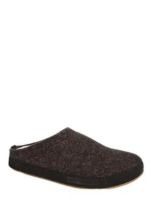 Olukai Hāmani Hulu Shearling Lined Mule Slipper - Dark Java/dark Java