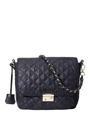 Mz Wallace MZ Wallace Medium Crosby Lock Quilted Nylon Crossbody Bag Black