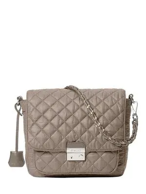 Mz Wallace Medium Crosby Lock Quilted Nylon Crossbody Bag - Morning Dove