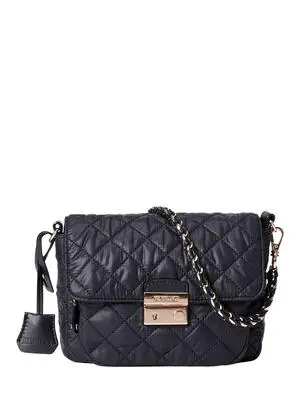 Mz Wallace MZ Wallace Small Crosby Lock Quilted Nylon Crossbody Bag Black