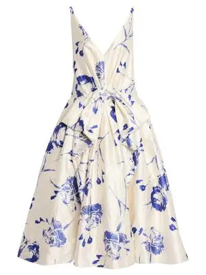 Erdem Bow-detailed Midi Dress - White