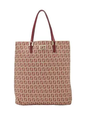 Fendi Zucchino Vertical Tote - Red