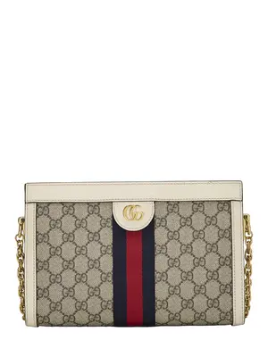 Gucci Gucci GG Supreme Canvas Ophidia Shoulder Bag Beige