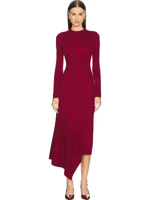 L'academie Odelya Asymmetrical Dress - Wine