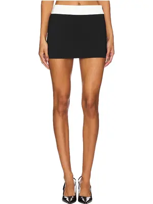 LOVERS AND FRIENDS Sutton Mini Skirt - Black & Ivory