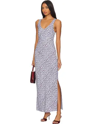 Faithfull The Brand Olivia Maxi Dress - Amaryllis Floral Blue