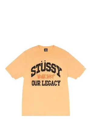 StÜssy X Our Legacy Work Shop Collegiate Pigment Dyed Tee Shirt Peach