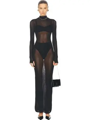 L'academie Reyes Maxi Knit Dress - Black