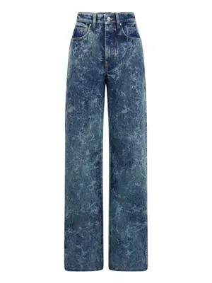 Rabanne Washed Wide-leg Jeans - Blue