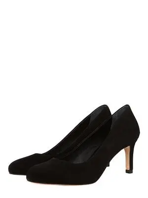HOBBS LONDON Lizzie Mid Heel Court Pumps - Black