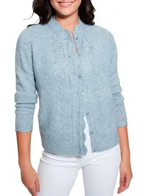 Guess Macie Pointelle Cardigan - Blue Ribbon
