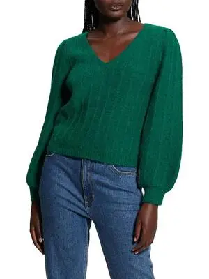 Guess GUESS Madeline Pointelle Detail Sweater Adventurous Green