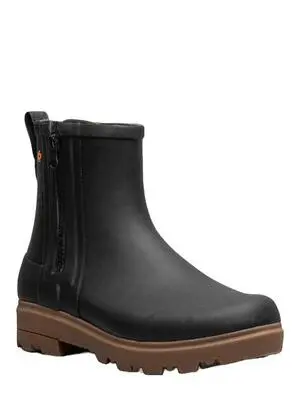 Bogs Holly Zip Waterproof Rain Boots - Black