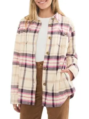 Marine Layer Flannel Shacket - Warm Plaid
