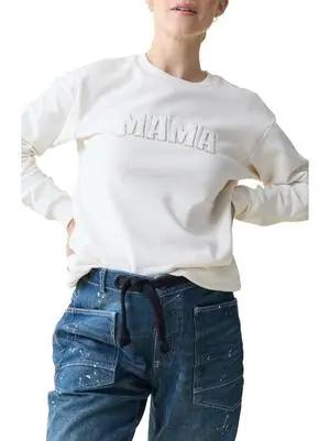 INGRID & ISABEL® Mama Fleece Sweatshirt - Cream