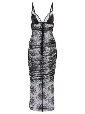 Dolce & Gabbana Lace Slip Midi Dress - Black