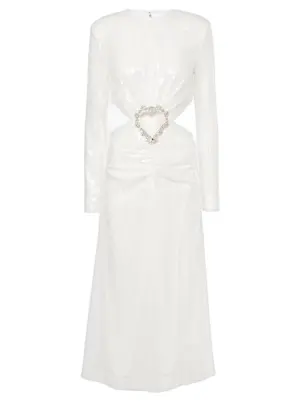 ROTATE BY BIRGER CHRISTENSEN Bridal Sequined Midi Dress - White