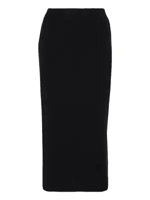 Brunello Cucinelli Wool, Cashmere And Silk Midi Skirt - Black