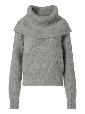 TOTEME Toteme Alpaca-Blend Crewneck Sweater Grey