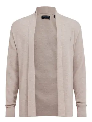 ALLSAINTS AllSaints Merino Wool Mode Cardigan Beige
