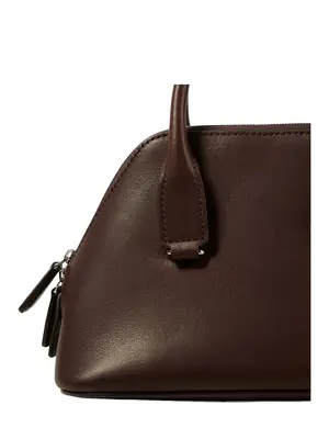 THE ROW Devon Mini Leather Tote - Brown
