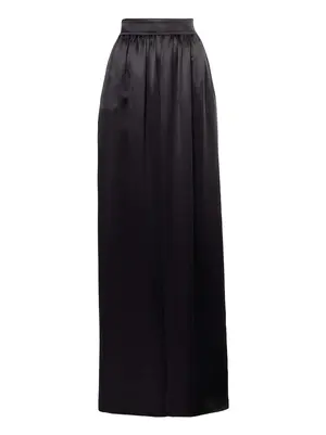 Dolce & Gabbana Silk Satin Maxi Skirt - Black