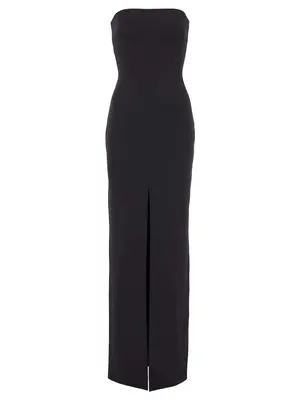 Solace London Bysha Strapless Crepe Maxi Dress - Black