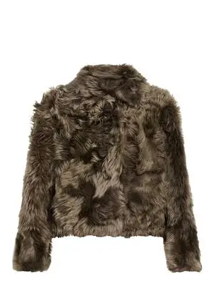 YVES SALOMON Short Lamb Shearling Jacket - Alpes