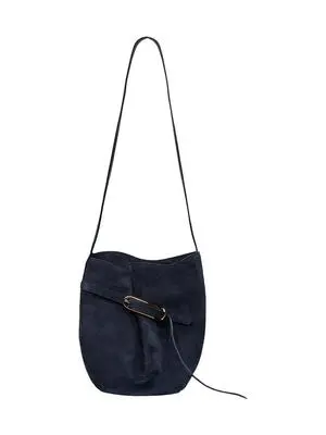 LIFFNER Belted Bucket Bag Navy