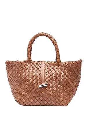 LIFFNER Mini Leather Basket Bag - Brown