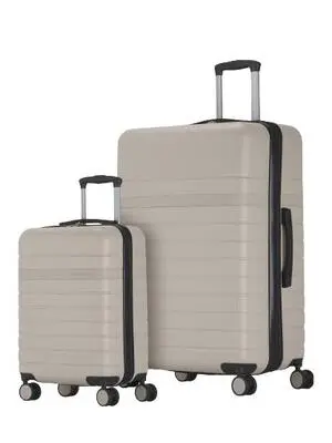 BUGATTI Bugatti Lisbon 2-Piece Hardside Luggage Set Latte