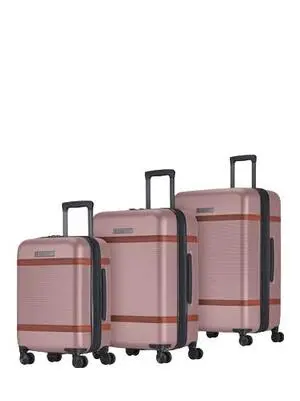 BUGATTI Wellington 3-piece Hardside Luggage Set With Tsa Lock - Woodrose