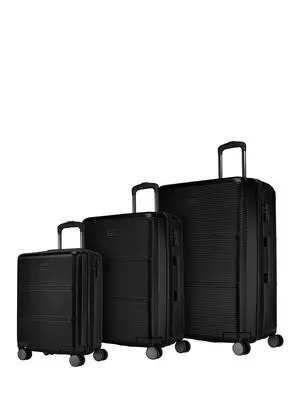 BUGATTI Bugatti Brussels Hardside 3-Piece Luggage Set Black