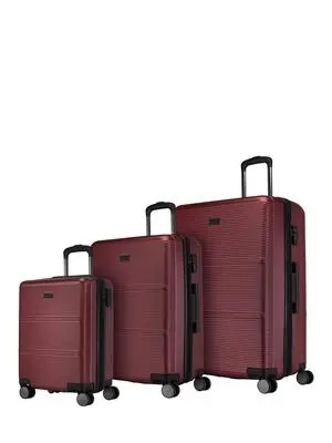 BUGATTI Bugatti Brussels Hardside 3-Piece Luggage Set Deepred