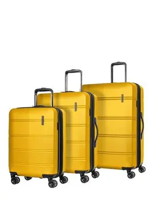 SWISS MOBILITY Lax 3-piece Hardside Luggage Set - Yellow