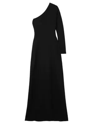 LESET Rio One-shoulder Maxi Dress - Black