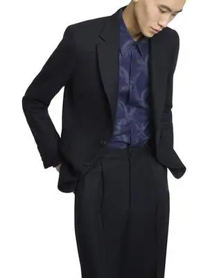 Dries Van Noten Blaine Wool Sport Coat - Navy